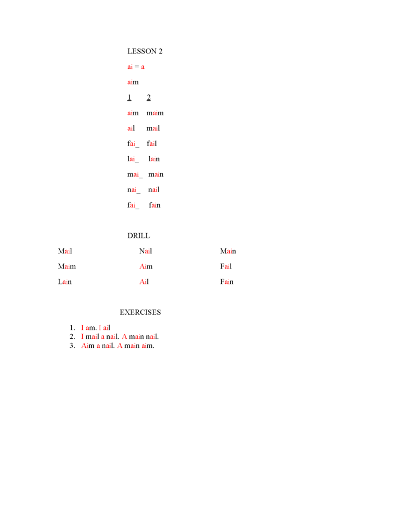 Blue Book Lessons – Language Activity